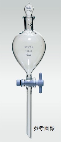 - TGK - 東京硝子器械 TryWinZ / Fine透明共通摺合球型分液ロート 1000mL 頭球栓 PTFEコック付