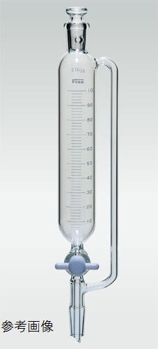 - TGK - 東京硝子器械 TryWinZ / Fine透明共通摺合円筒分液ロート 50mL 側管付 目盛付 頭平栓 PTFEコック付 下部15/25